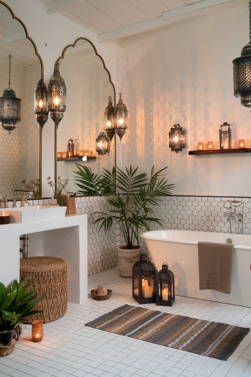 30 Stunning Boho Bathroom Ideas to Transform Your Space with Effortless Style - Urban Home Oasis