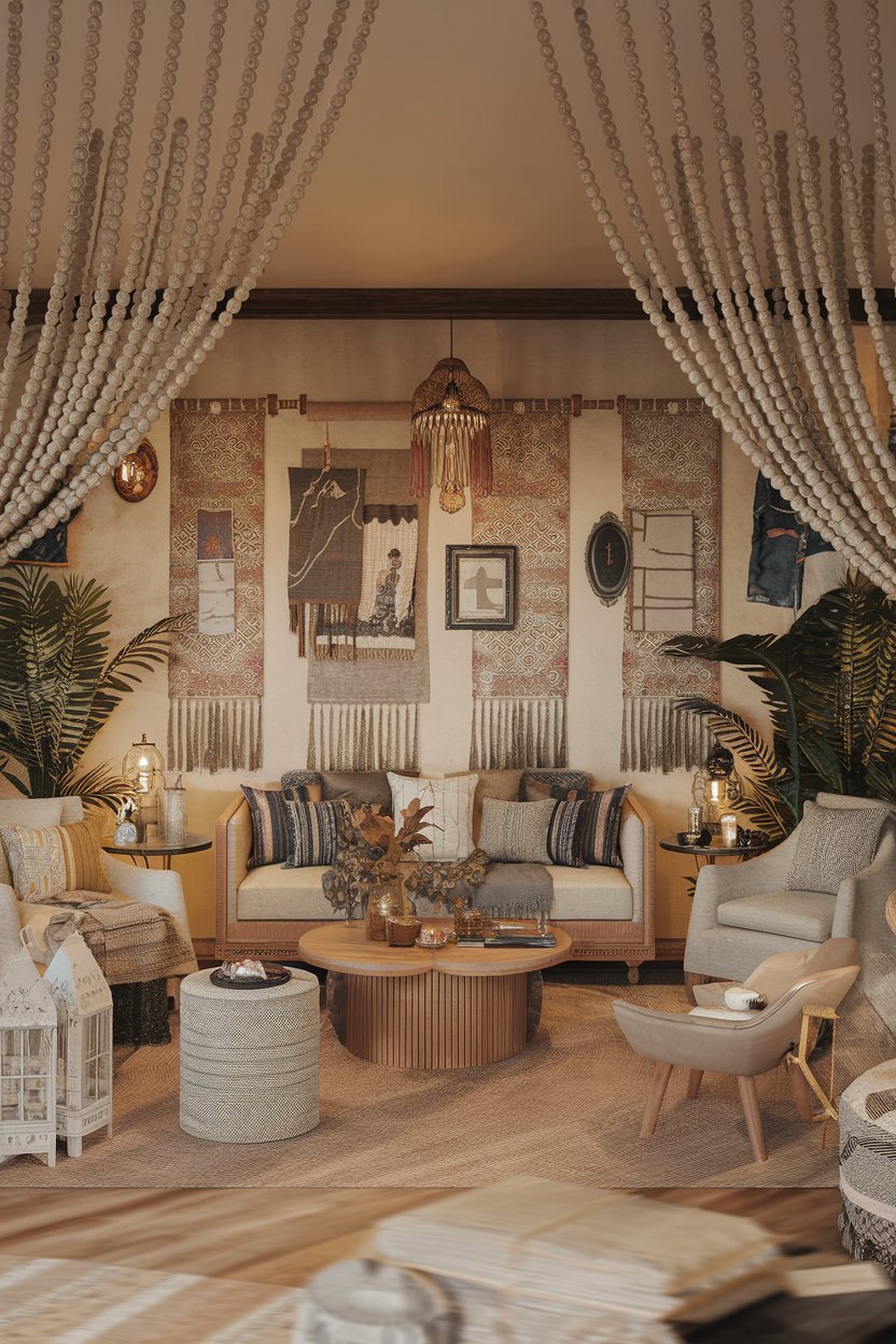 30 Stunning Boho Living Room Ideas to Transform Your Space with Global ...