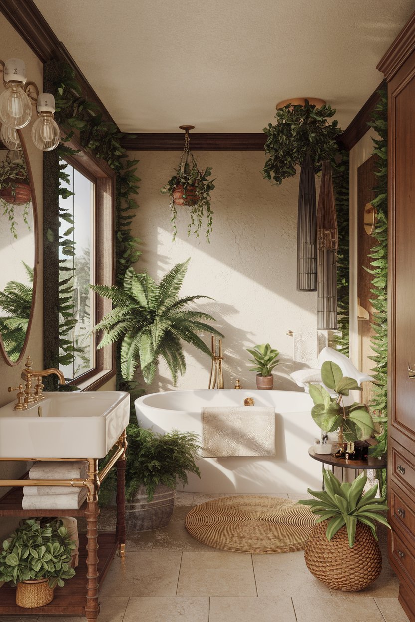 30 Stunning Boho Bathroom Ideas to Transform Your Space with Effortless ...
