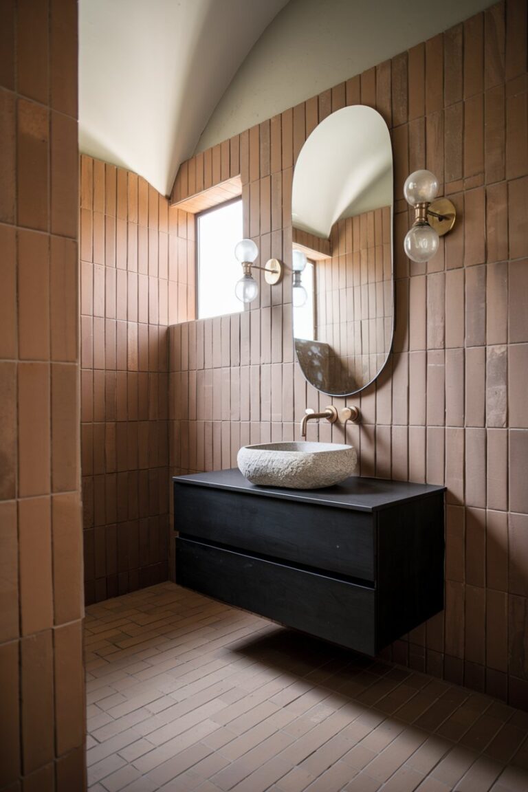30 Terracotta Bathroom Ideas to Warm Up Your Space with Earthy Charm ...