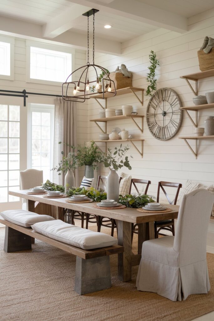 30 Farmhouse Dining Room Ideas That Blend Rustic Charm and Modern Style ...